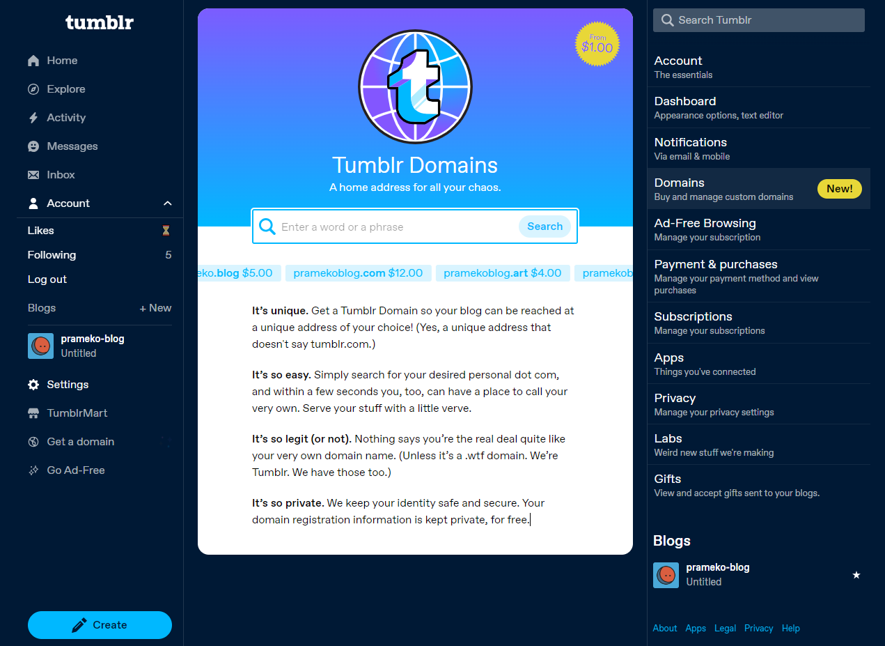 Mengenal Platform Blog Tumblr - Pram Eko